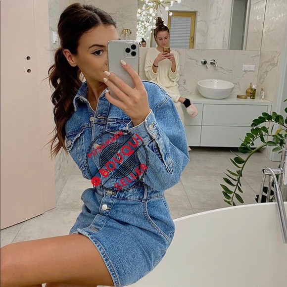Zara | Dresses | Bloggers Fav Zara Arizona Short Denim Dress | Poshmark